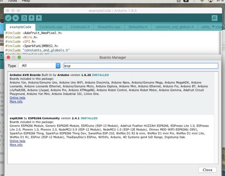 01 Installing Arduino Ide Sparkfun Thing Dev Board Esp8266 And Library Folders For Programming